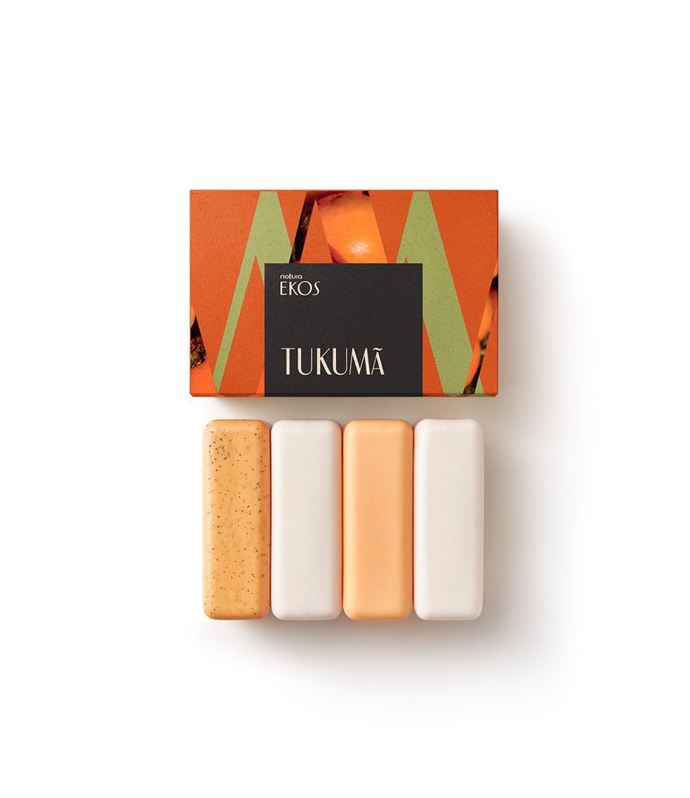 Ekos Tukumã Creamy And Exfoliating Bar Soap Set - Natura